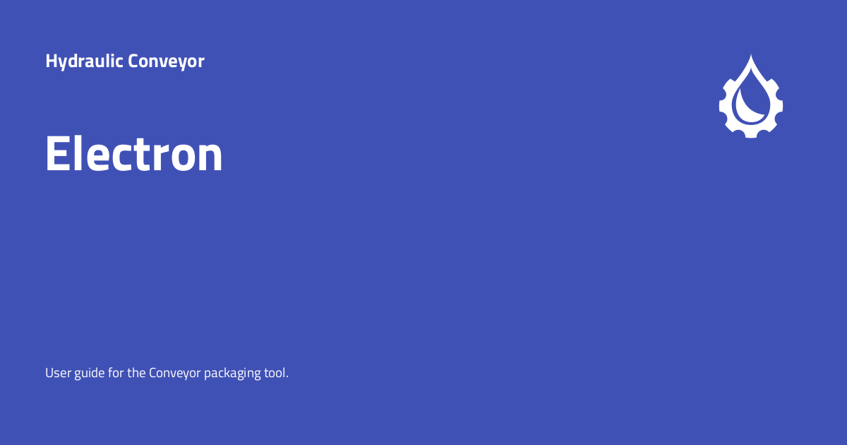 Electron - Hydraulic Conveyor