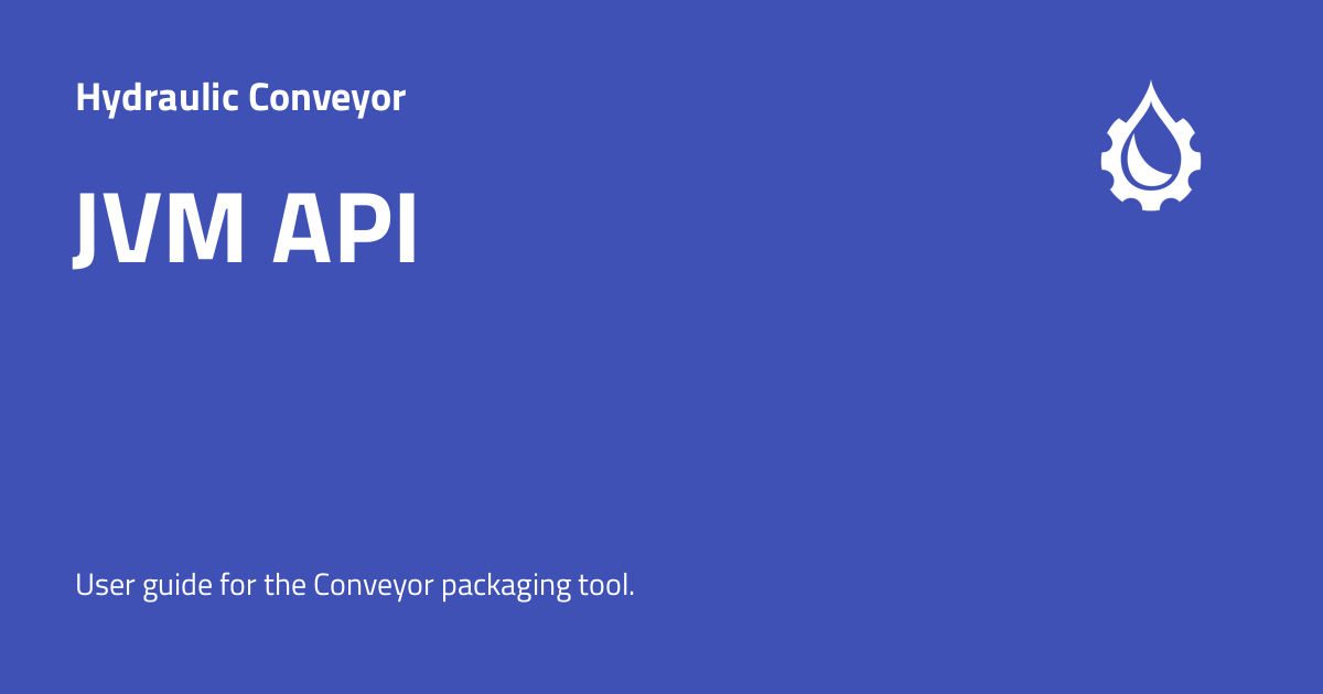 JVM API - Hydraulic Conveyor