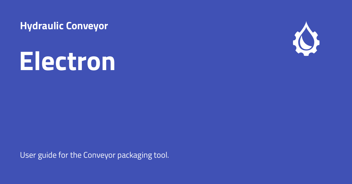 Electron - Hydraulic Conveyor