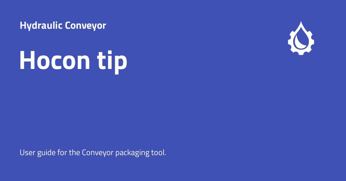Hocon tip - Hydraulic Conveyor